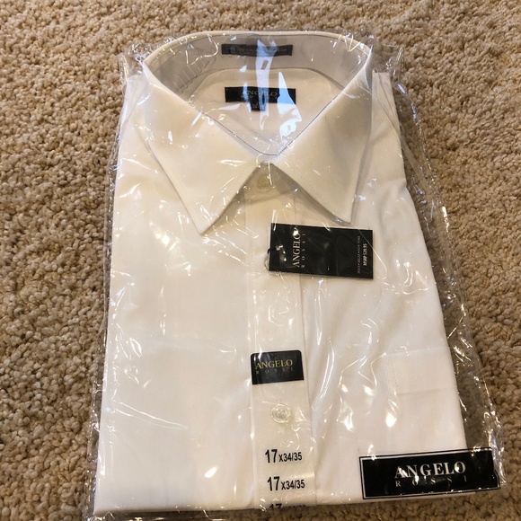 Angelo Rossi | Shirts | Nwt Mens Angelo Rossi White Button Down Dress ...